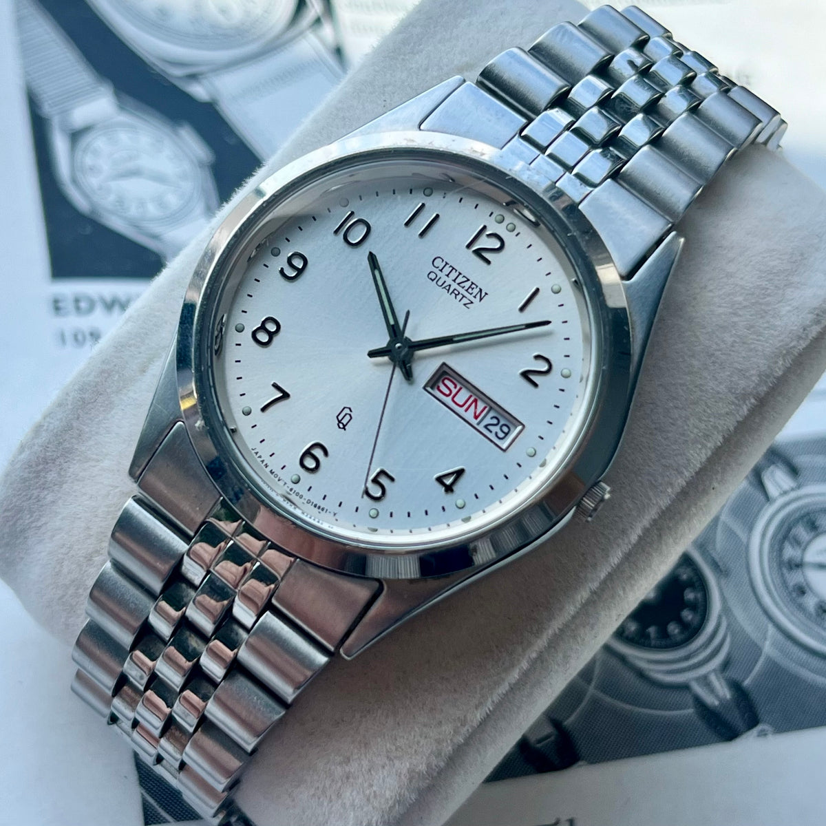 Vintage Citizen Watch Crystron Datejust 6100-96389 Quartz Working ...