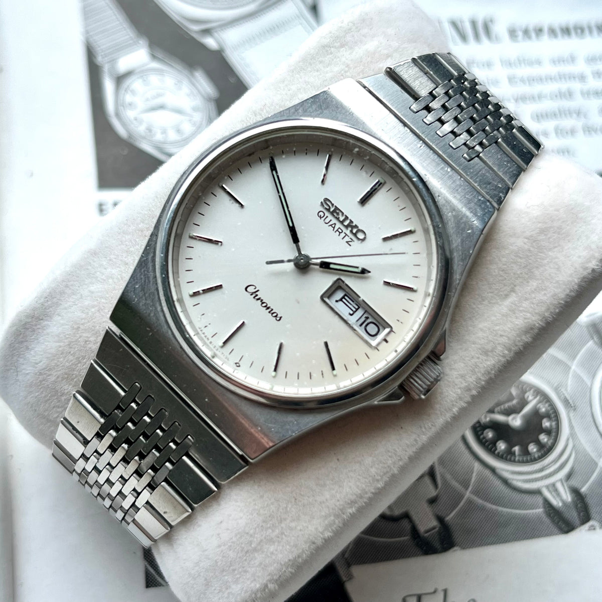 Vintage Seiko Chronos Watch 8123-7090 Quartz JDM Kanji 1985 – WatchEra