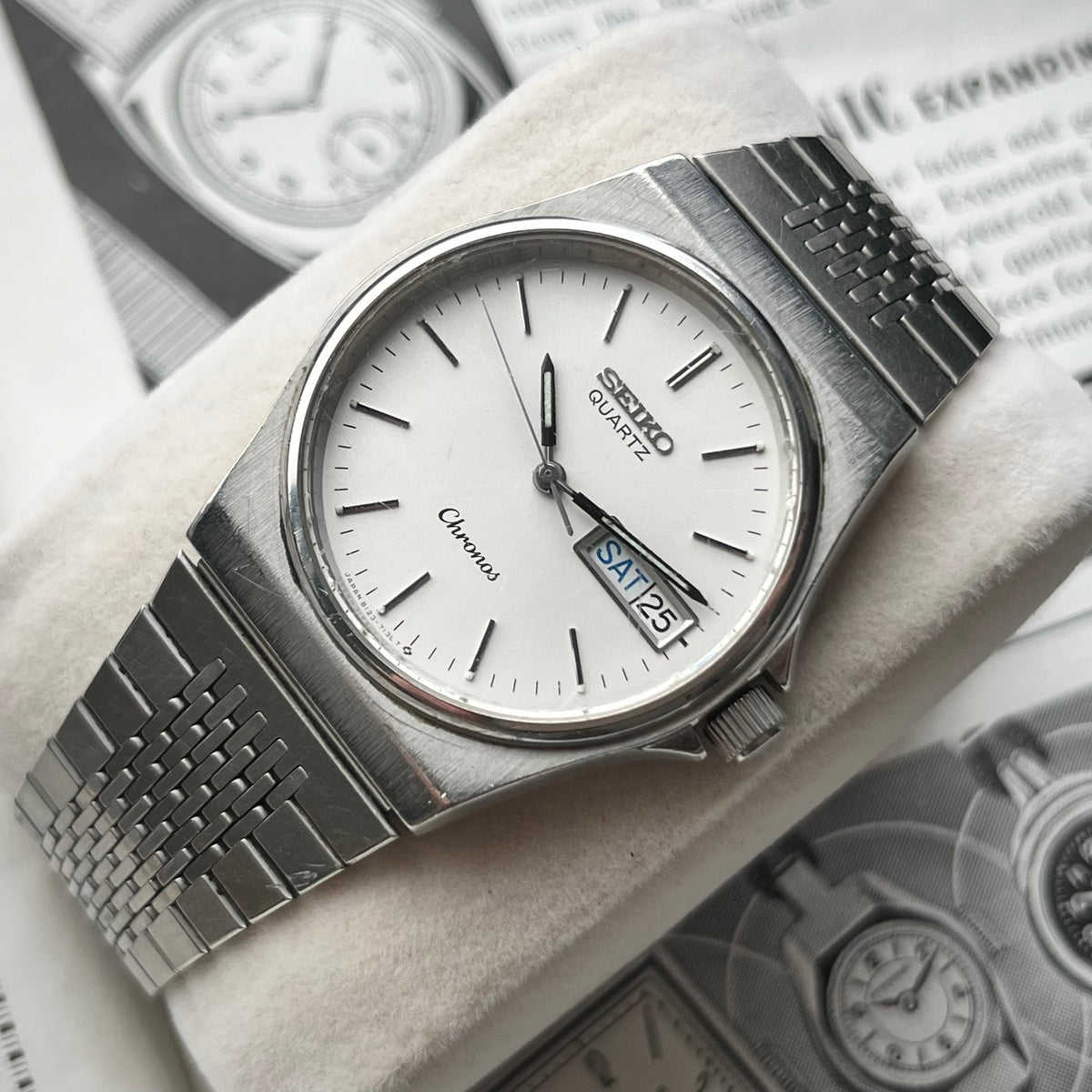 Vintage Seiko Chronos Watch 8123-7090 Quartz JDM Kanji – WatchEra