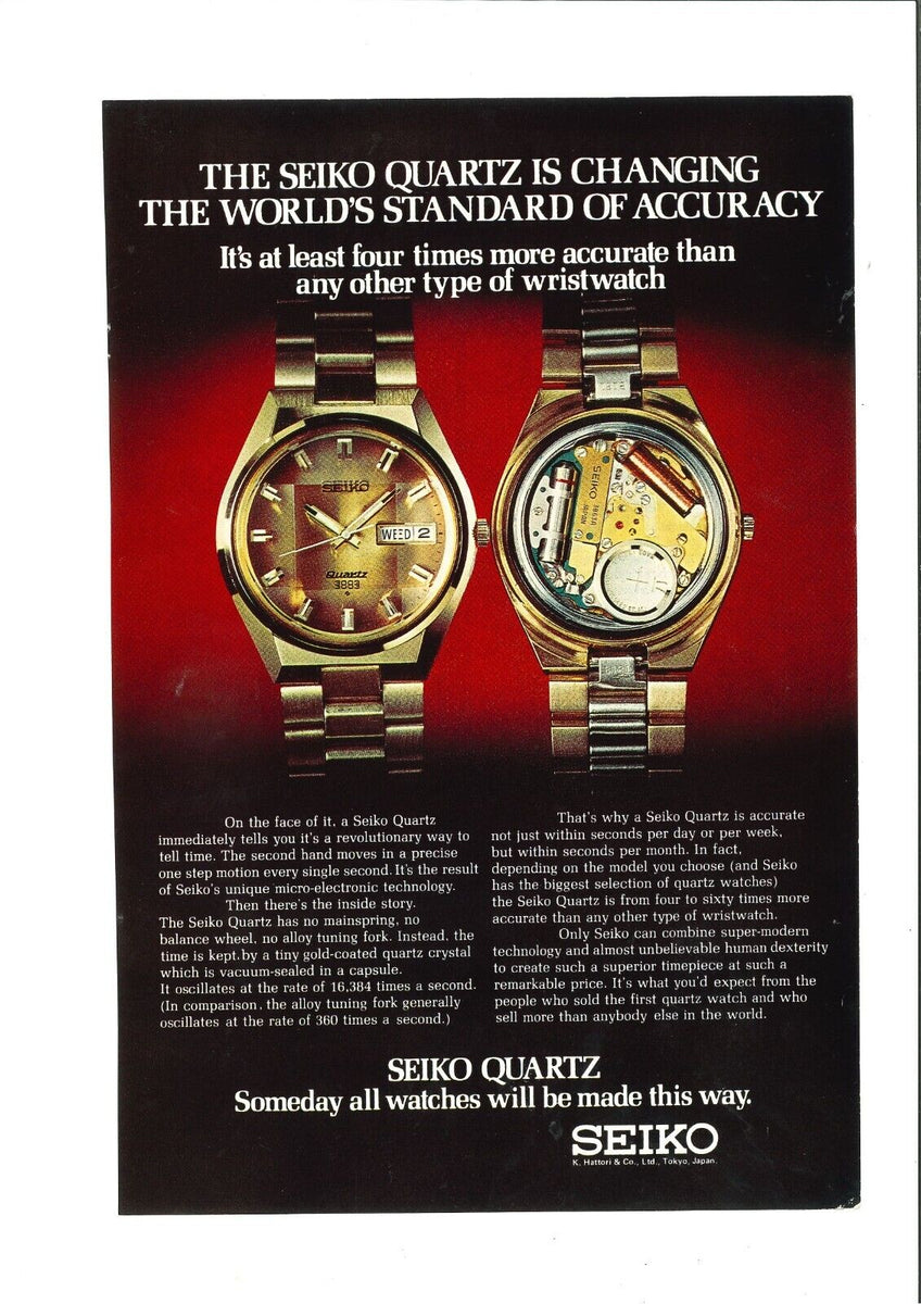 Vintage Seiko Advertisement Seiko SQ-3003 – WatchEra