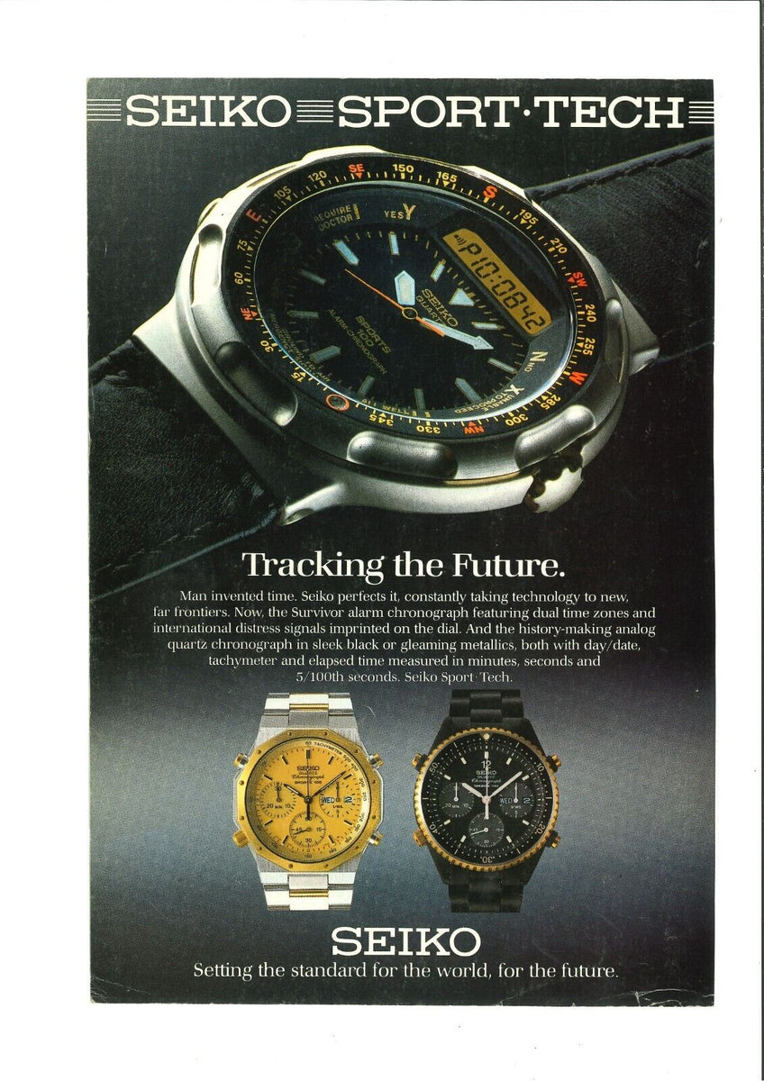 Vintage Seiko Advertisement Seiko Sport-Tech 7A28 – WatchEra